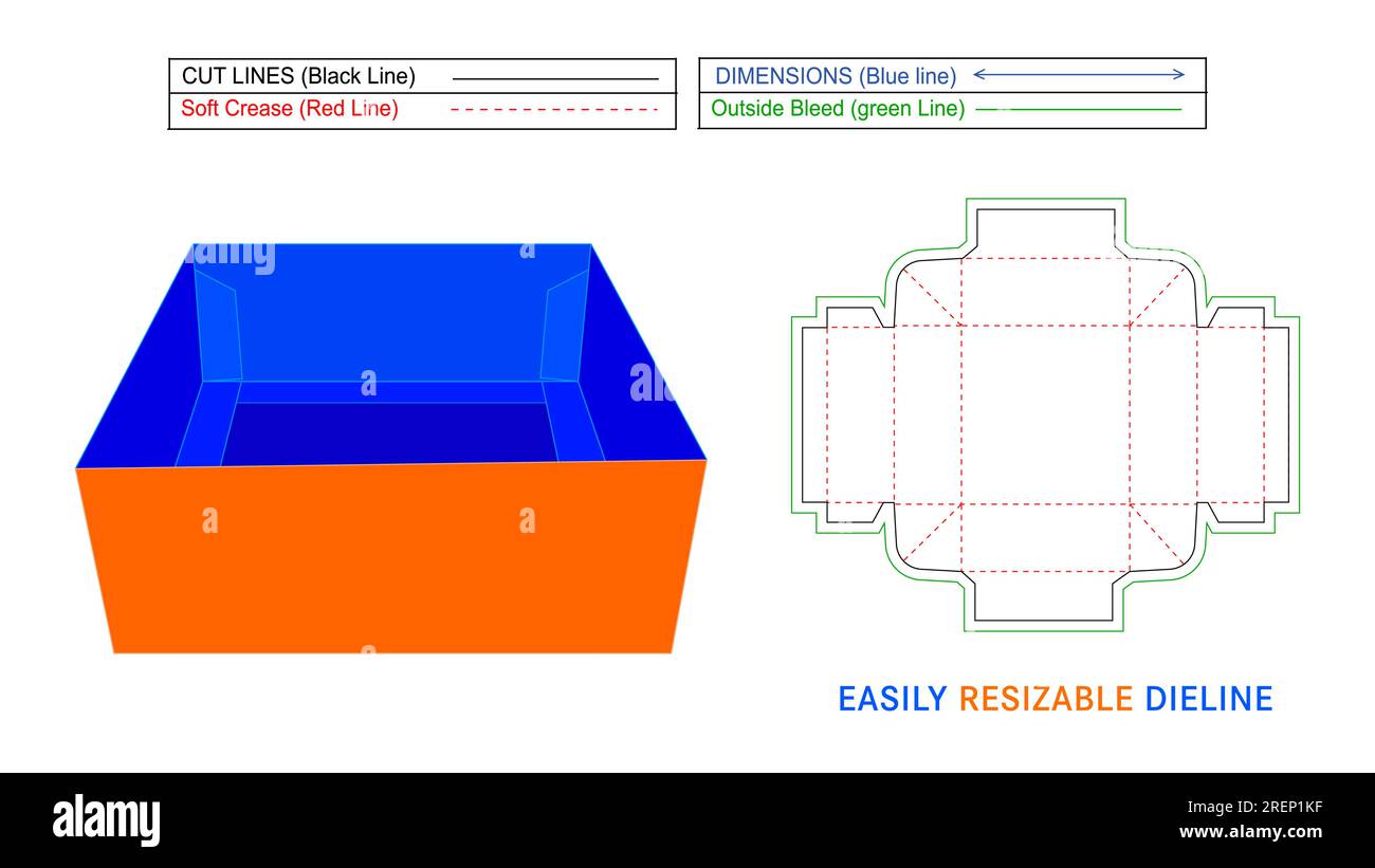 Cube Template With Tabs