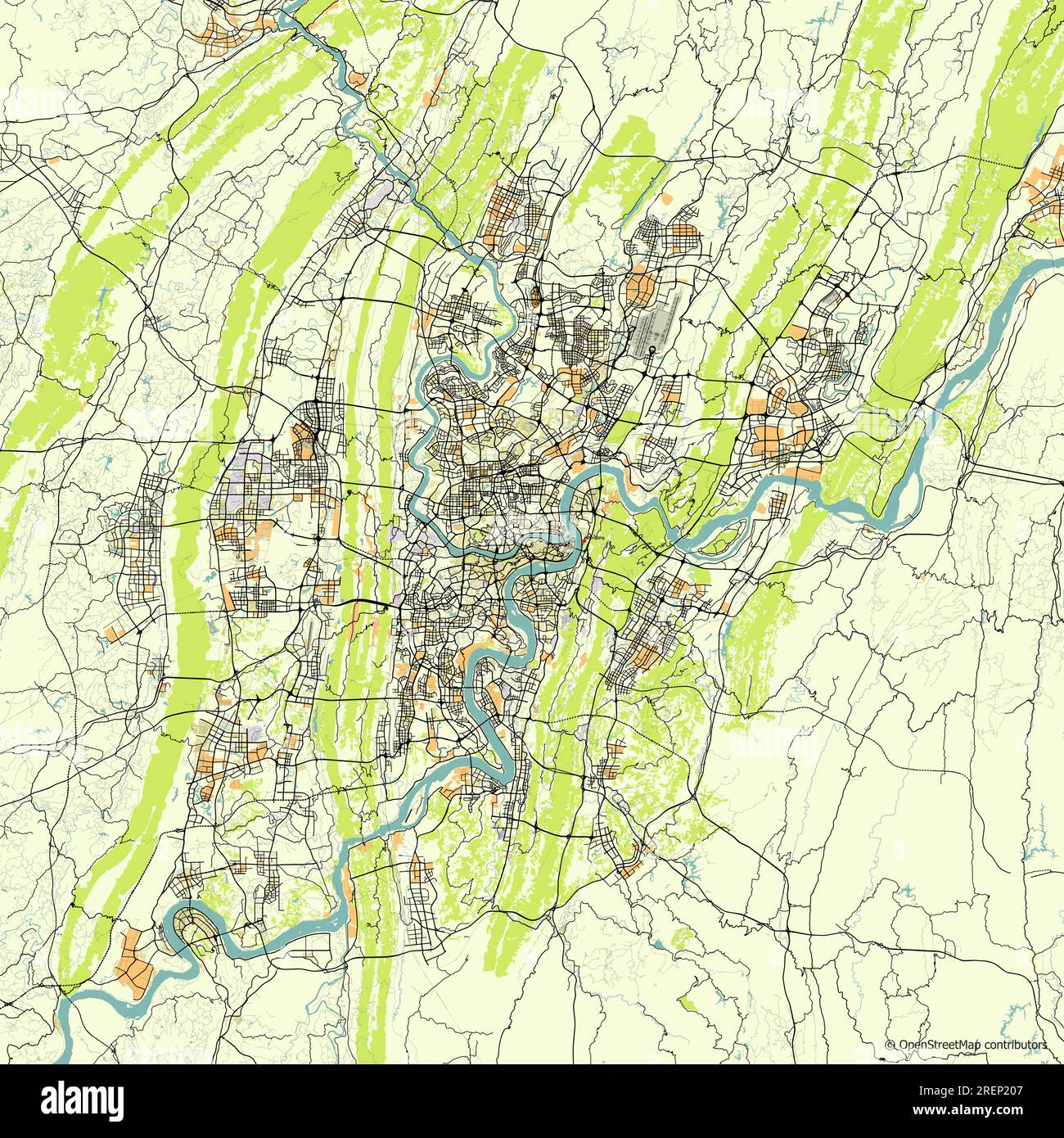 Vector city map of Chongqing, China Stock Vector Image & Art - Alamy