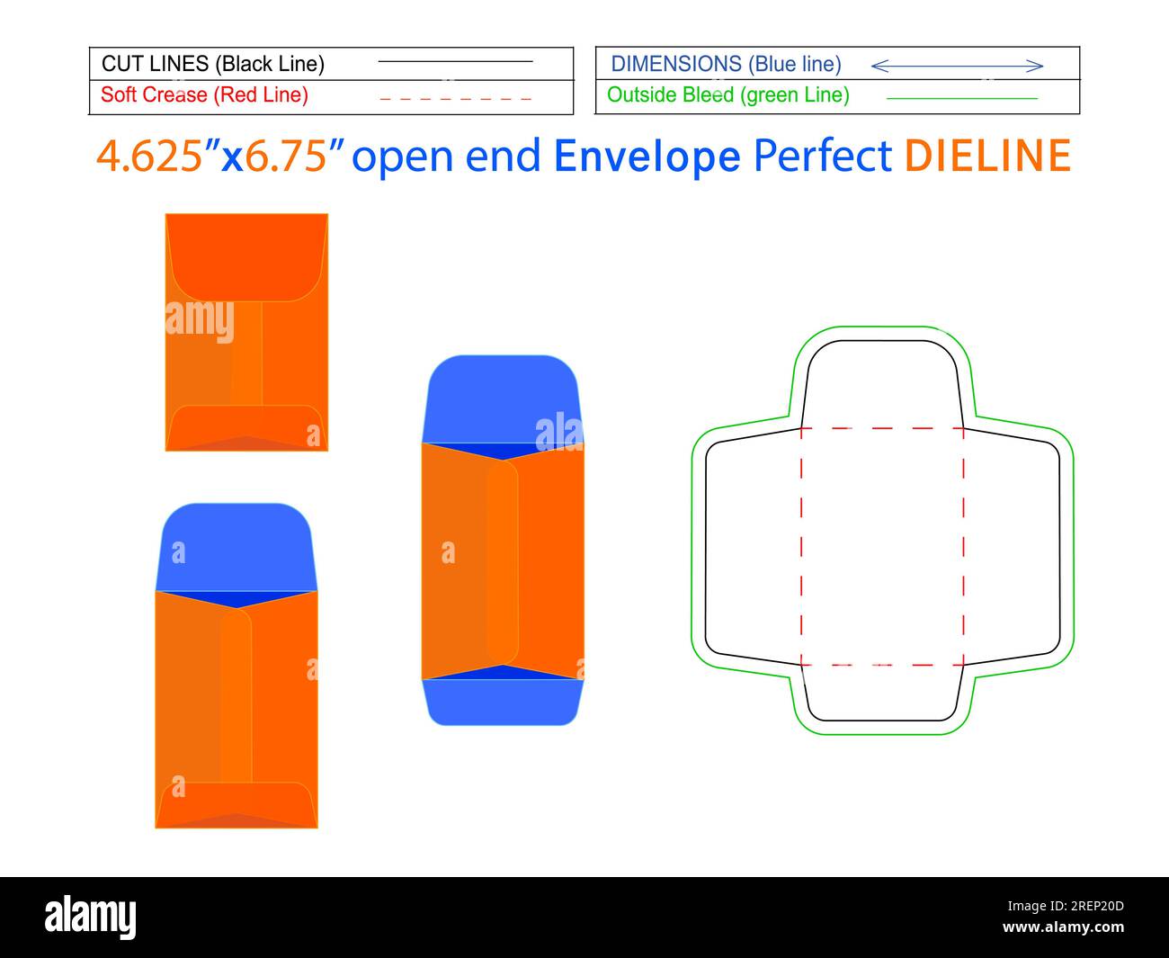 Packaging open end envelope or Catalogue envelope 4.625x6.75 inch die ...