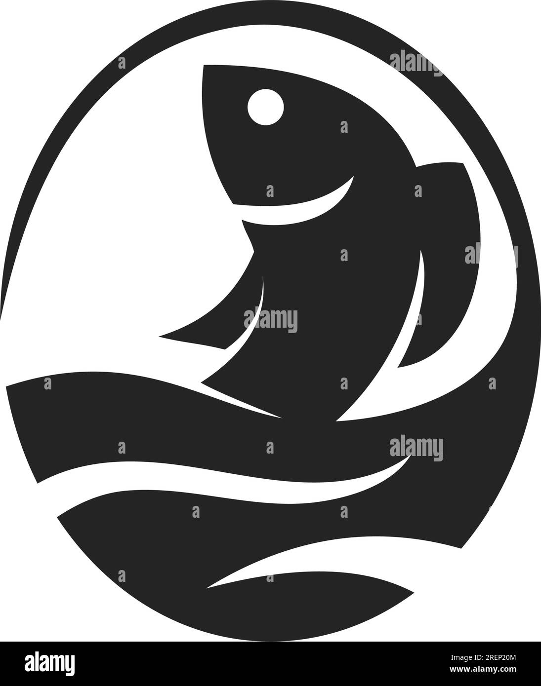 fish logo template. Icon Illustration Brand Identity. Isolated and flat ...