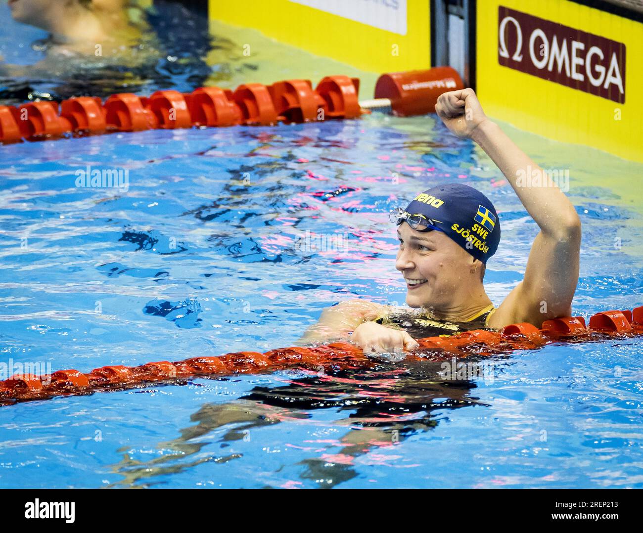 FUKUOKA - Sarah Sjoestroem from Sweden wins the final of the 50 ...