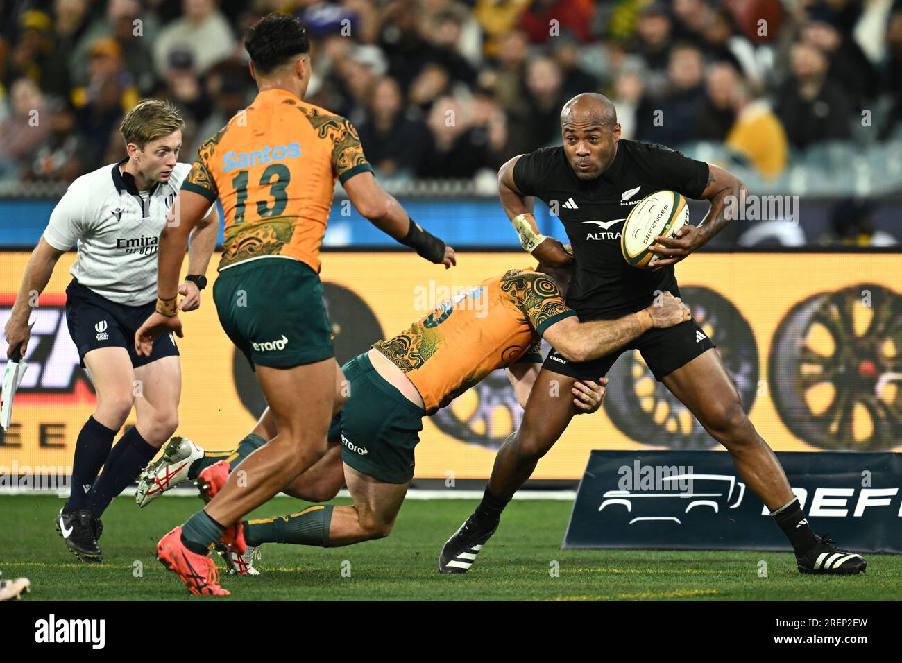 Melbourne, Australia. 29th July, 2023. Mark Telea of New Zealand (right ...