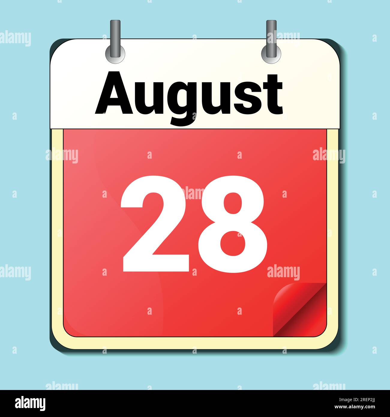 day on the calendar, vector image format, August 28 Stock Vector Image ...