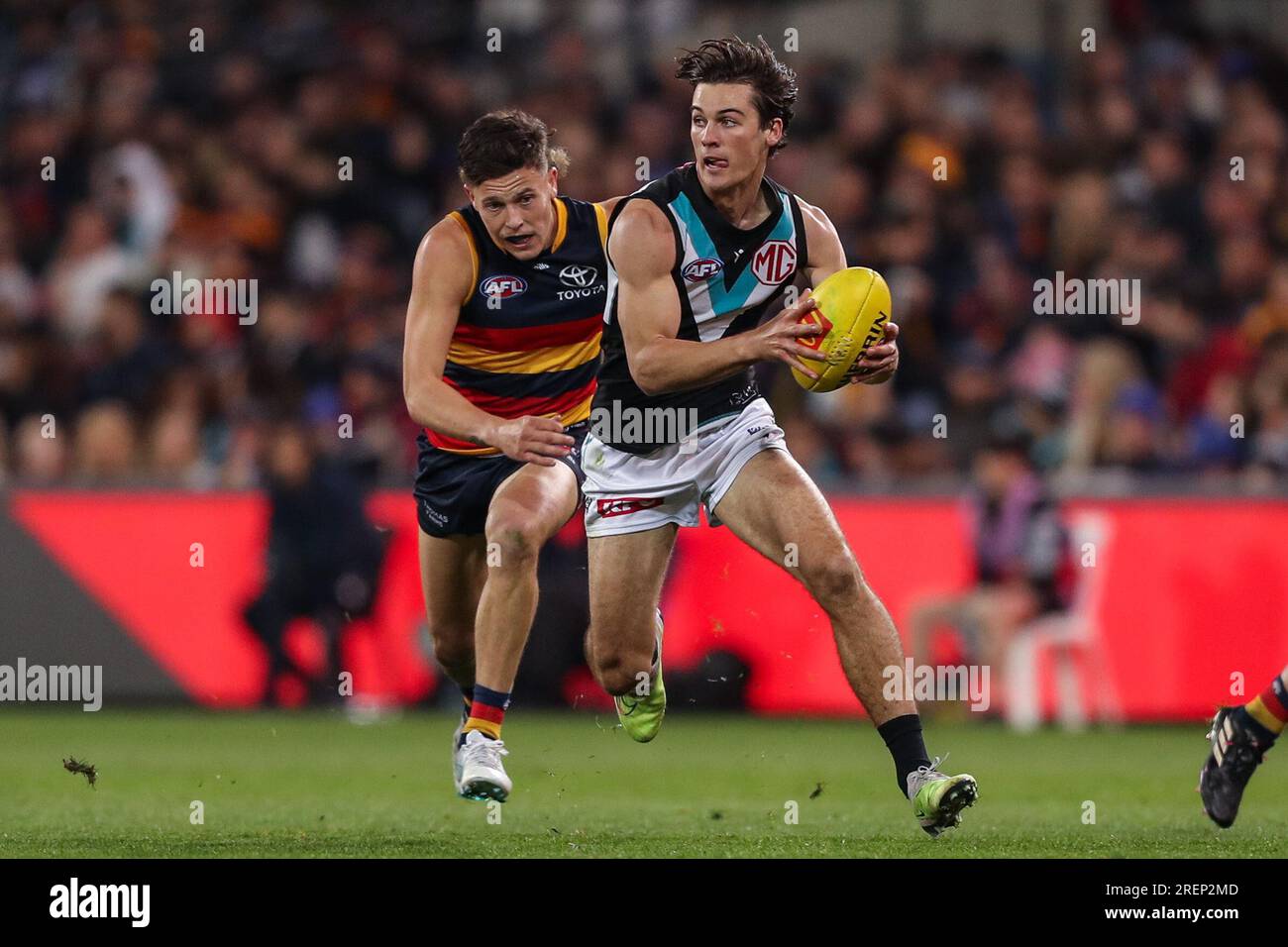 Adelaide, Australia. 29th July, 2023. Connor Rozee of the Power during ...