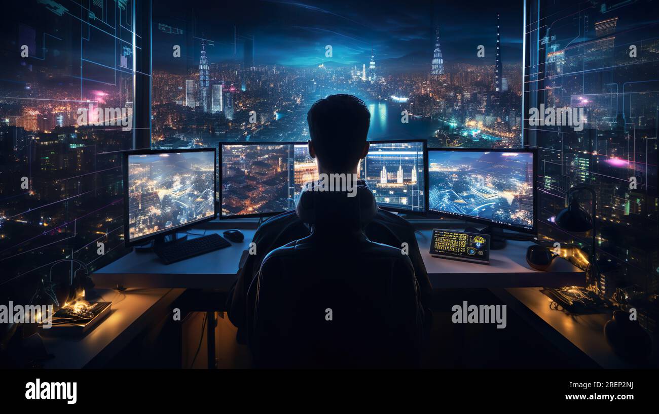 Future of hacking, programming and software engineering Stock Photo - Alamy