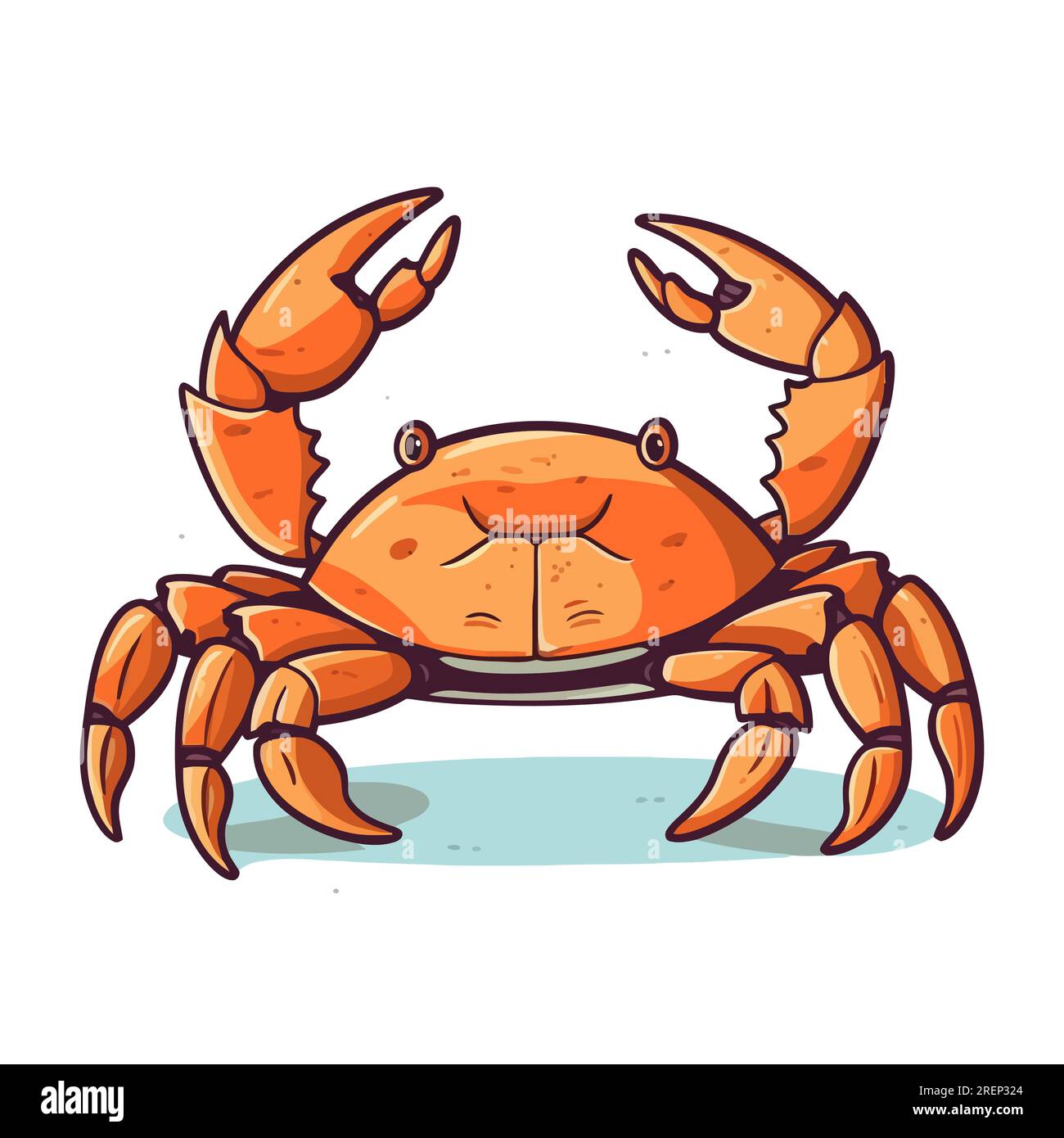 Crab logo design. Abstract drawing crab. Cute crab isolated. Vector ...