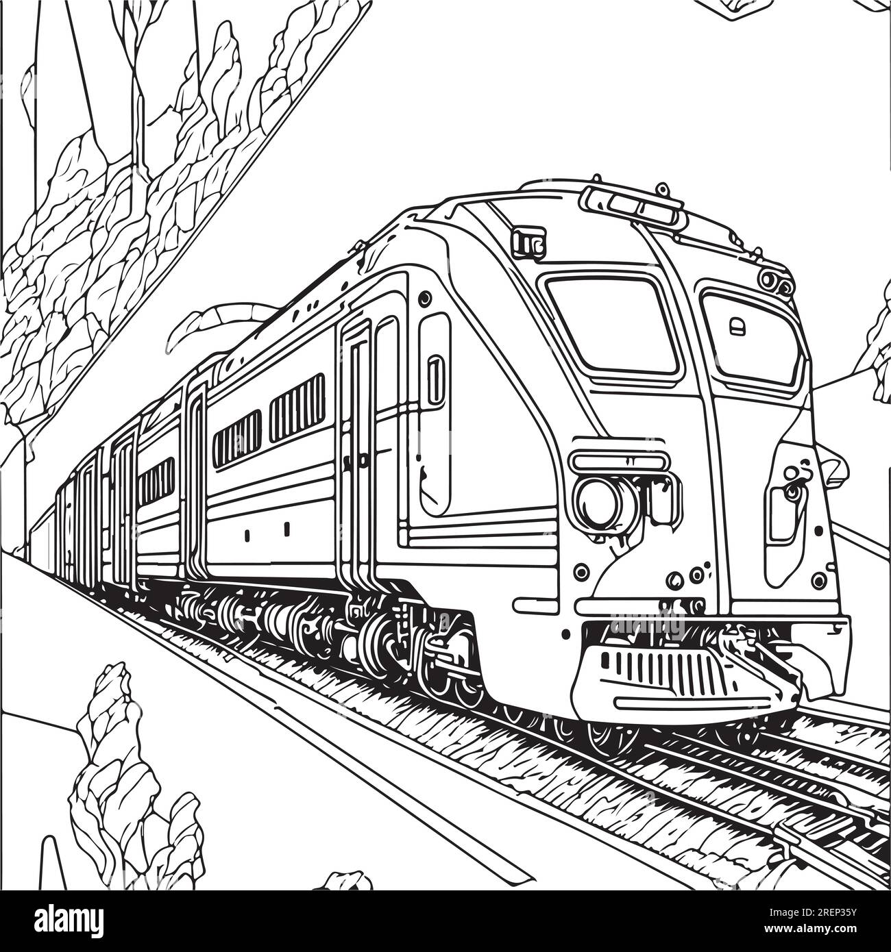 Draw train journey Black and White Stock Photos & Images - Alamy