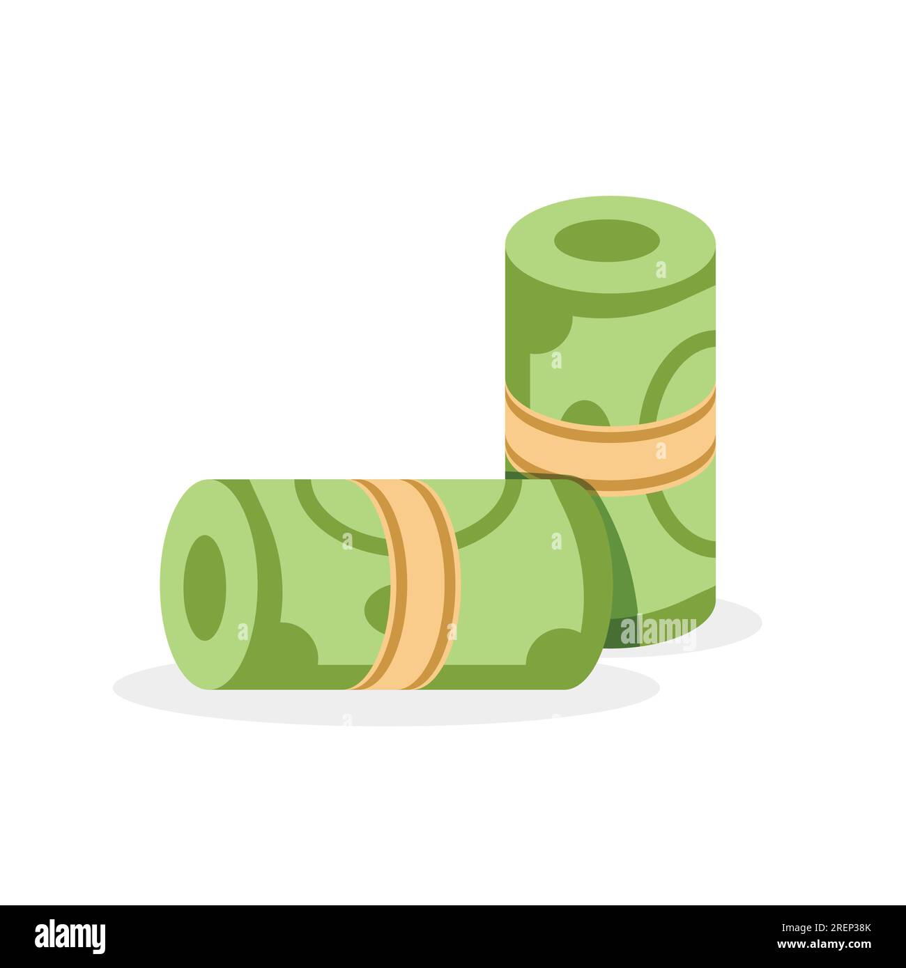 Bundle of dollar bills or banknotes. Money roll. Economy and savings ...