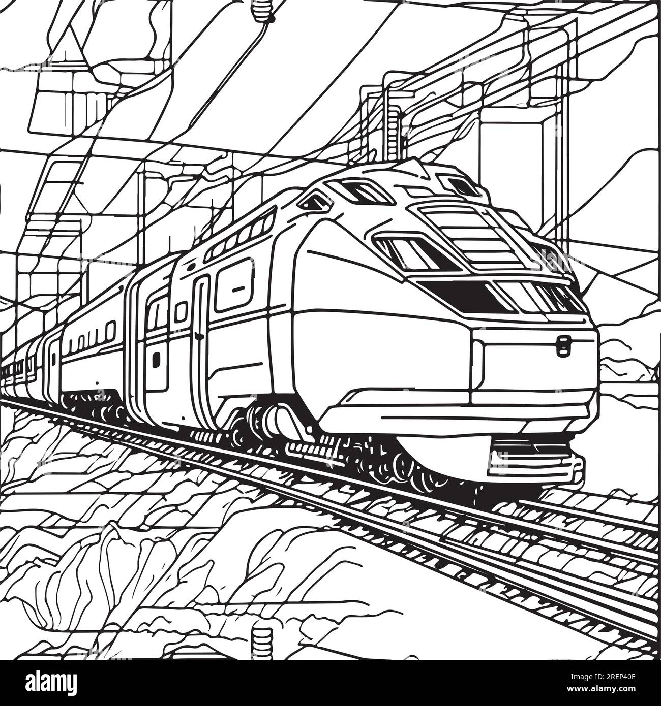 Draw train journey Black and White Stock Photos & Images - Alamy