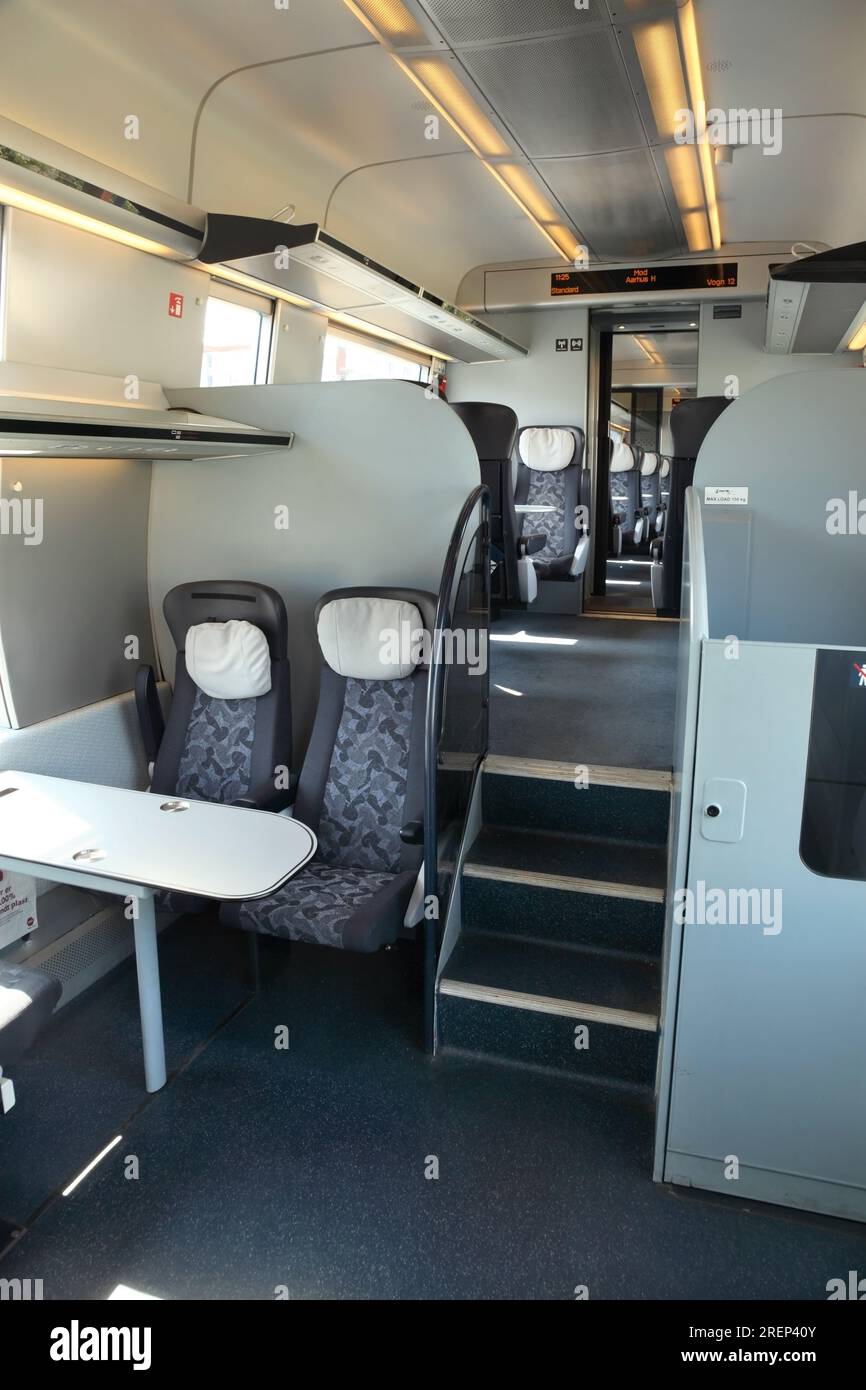 Interior of DSB (Danish Railways) AnsaldoBreda-built IC4 class MG Inter ...