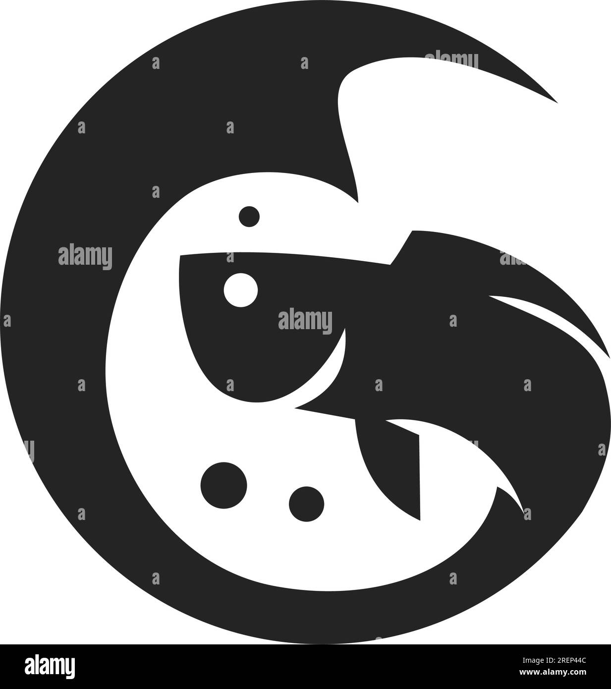 fish logo template. Icon Illustration Brand Identity. Isolated and flat ...