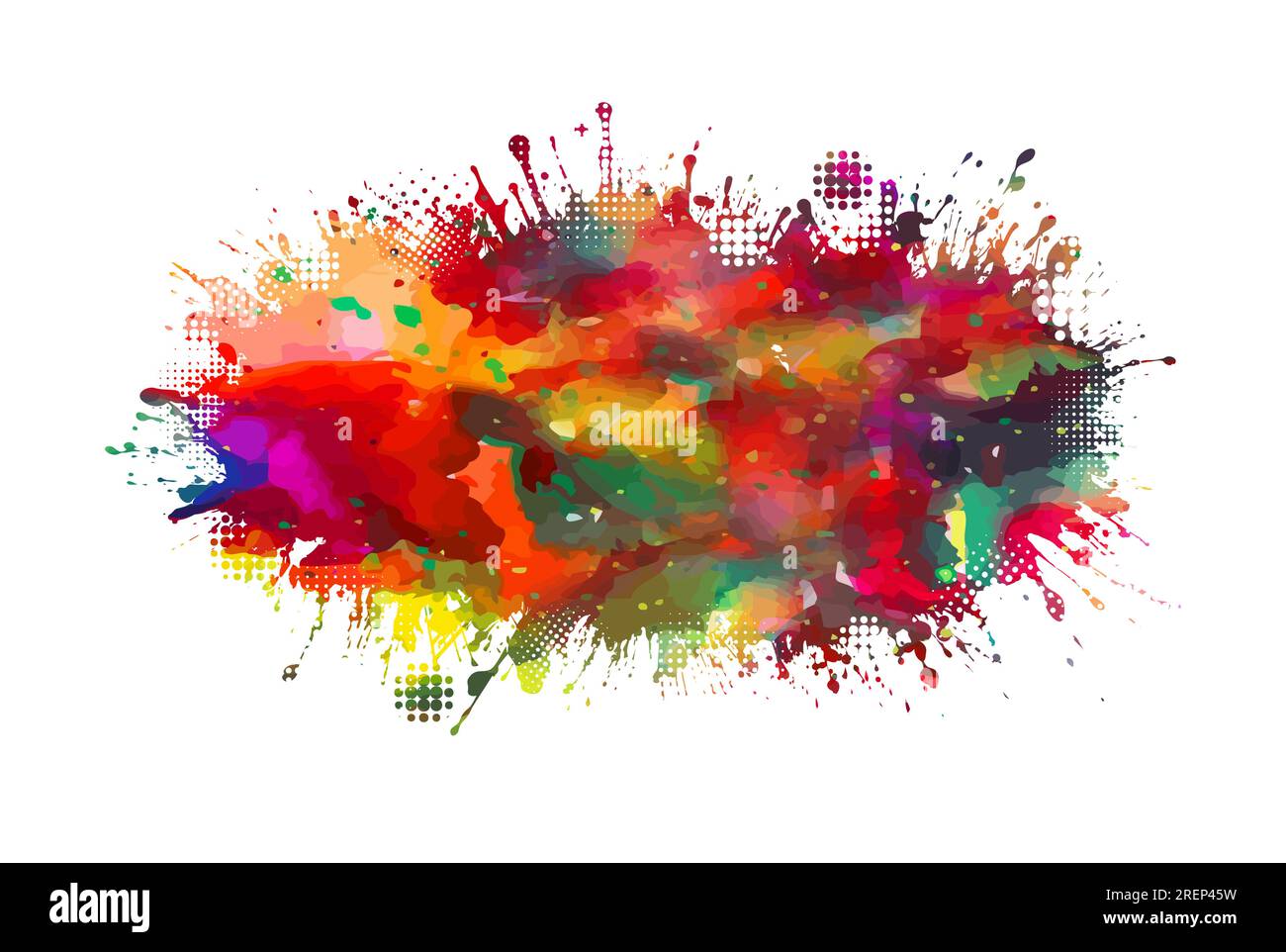 colorful blot on a white background. Vector illustration Stock Vector ...