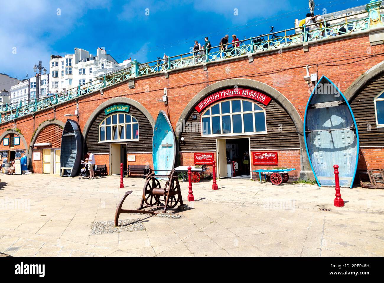 Exterior of Brighton Fishing Museum in the Kings Road Arches, Brighton ...