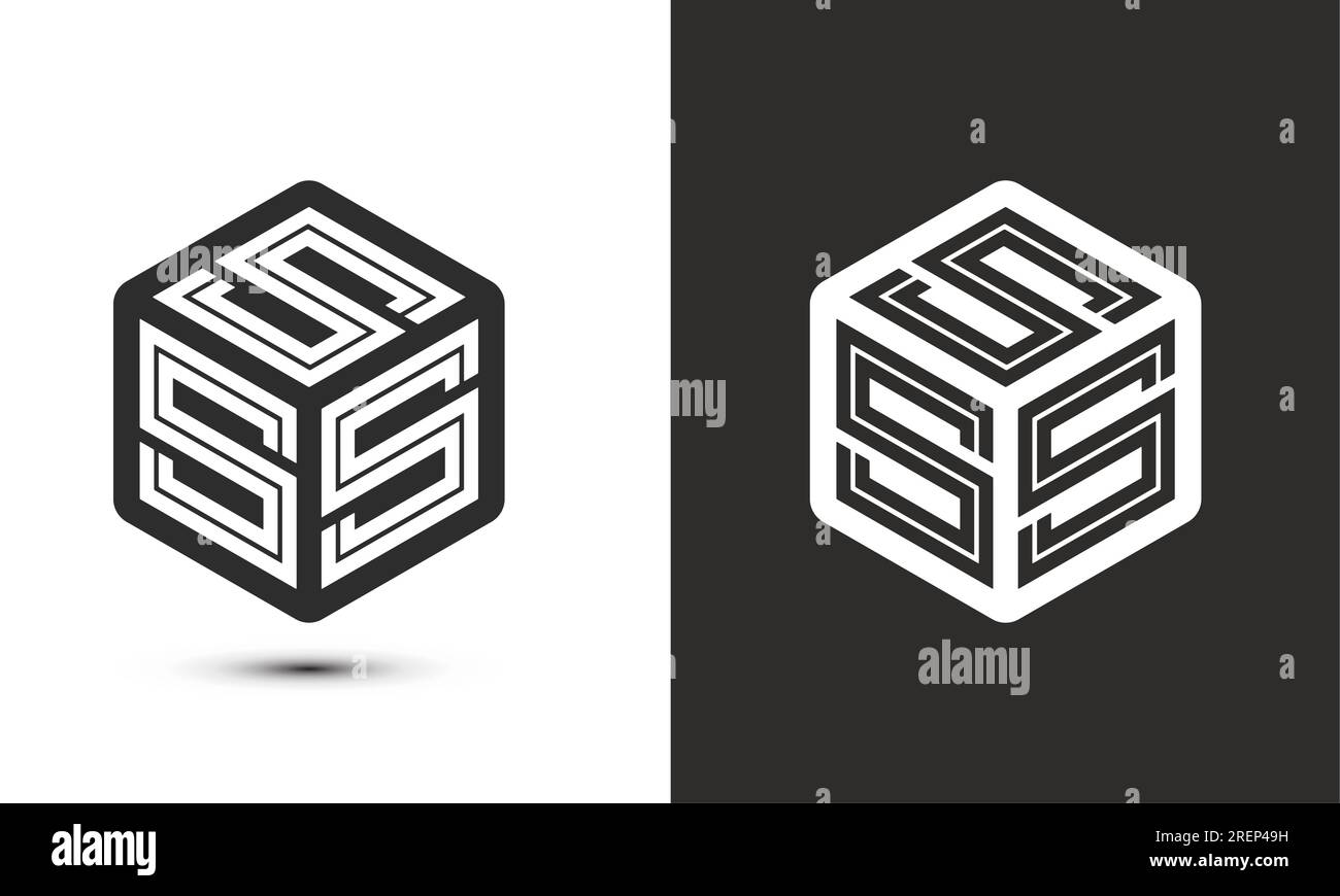 s letter logo design with illustrator cube logo, vector logo modern ...