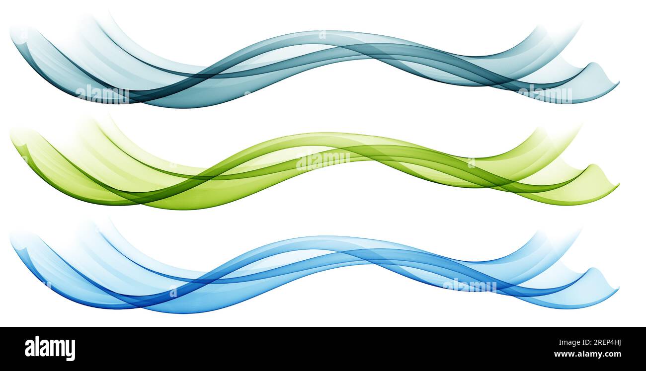 Color flow of wavy lines, abstract waves background. Vector waves set ...