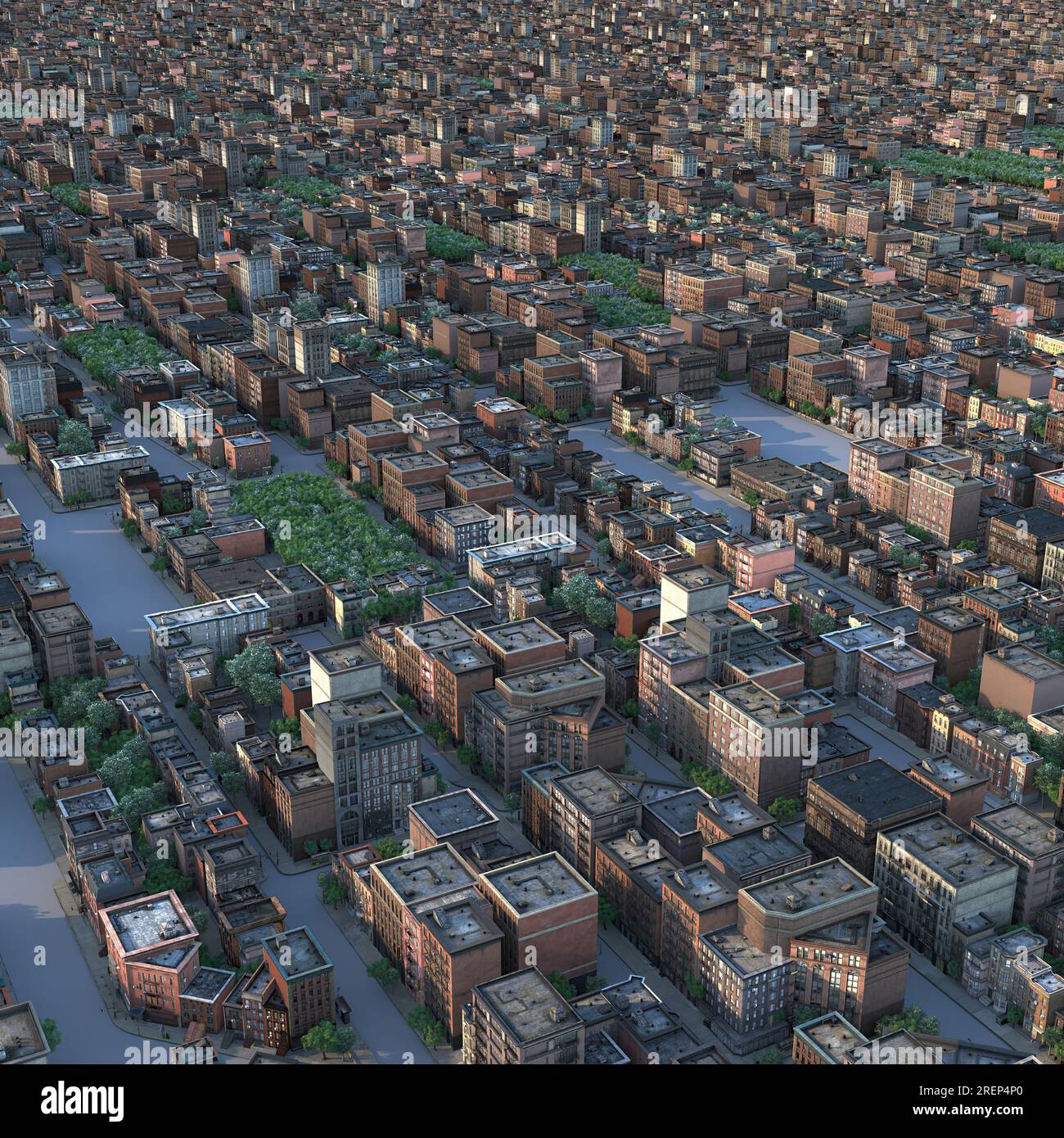 view of the endless city landscape Stock Photo - Alamy