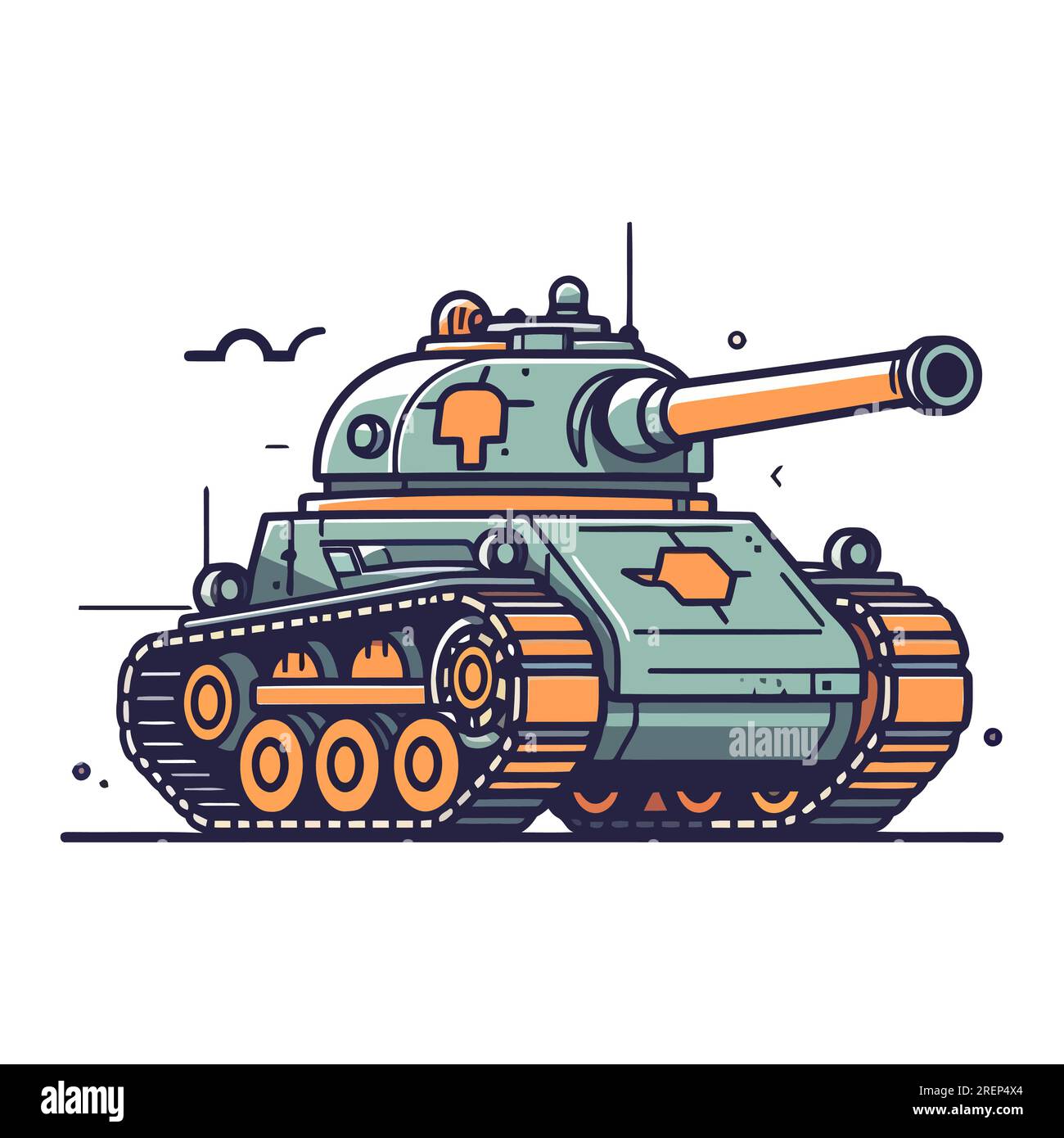 Tank logo design. Abstract drawing tank. Cute tank isolated. Vector ...