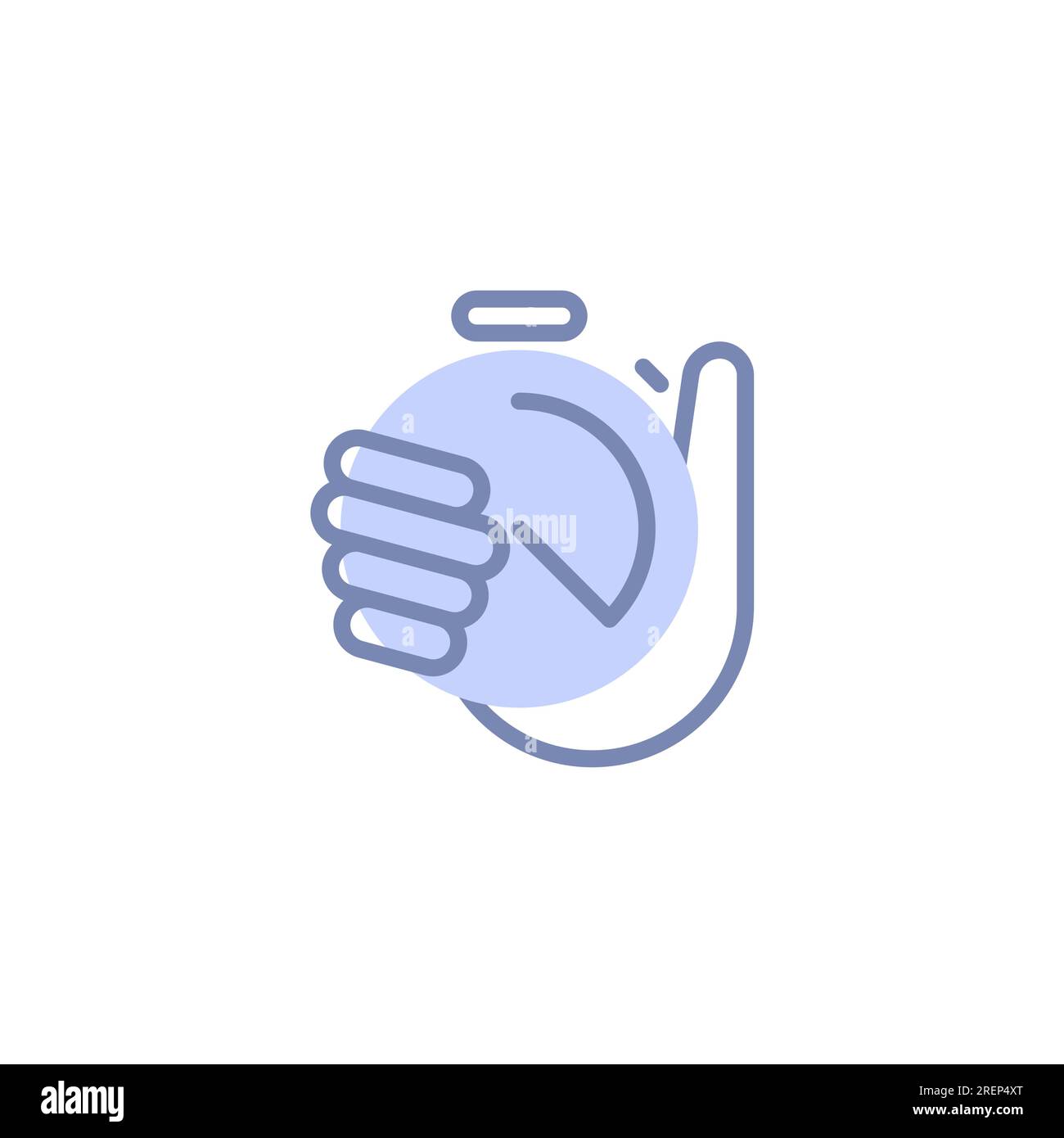 Tracking Time with a Hand Stopwatch for Efficiency Stock Vector Image ...