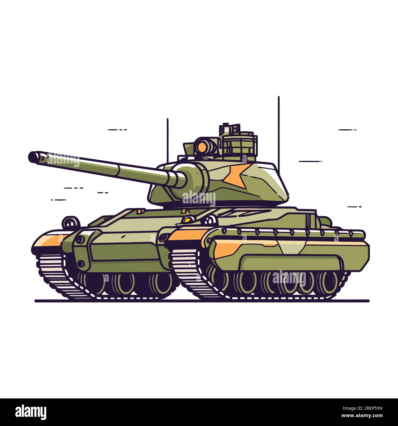 Tank logo design. Abstract drawing tank. Battle tank isolated. Vector ...