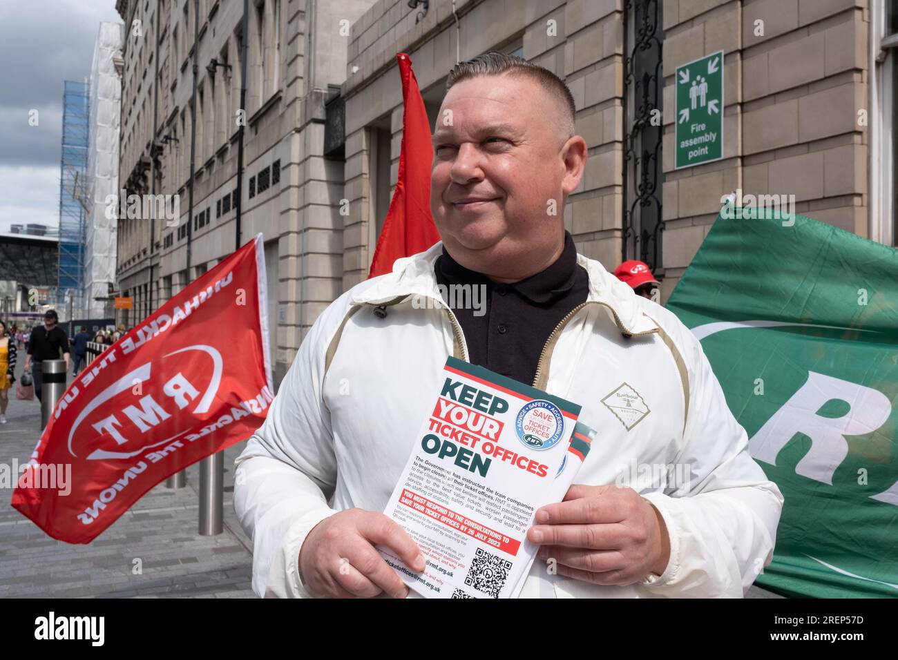 Alex Gordon, RMT President, outside of Paddington Station, London Stock ...