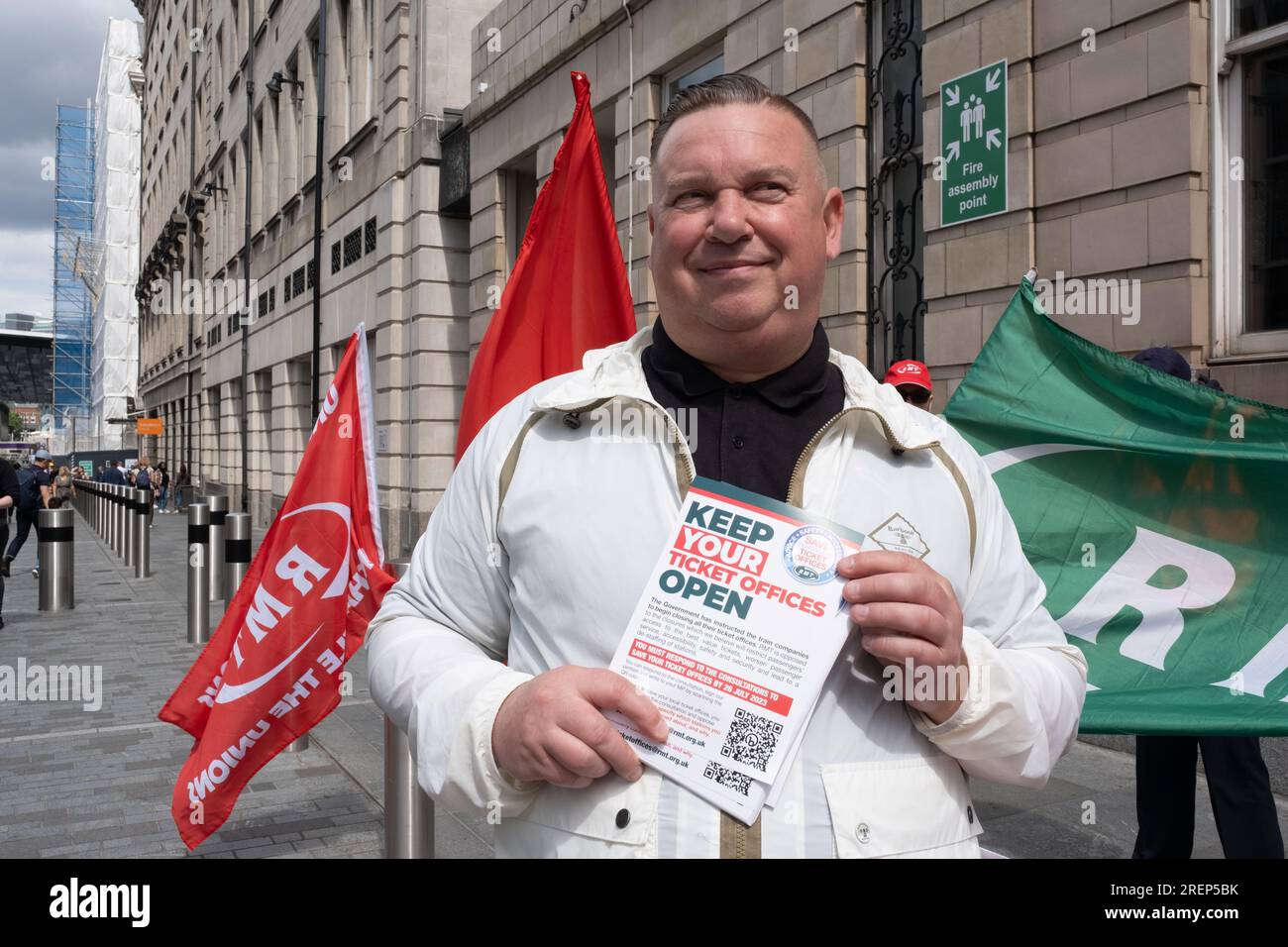 Alex Gordon, RMT President, outside of Paddington Station, London Stock ...