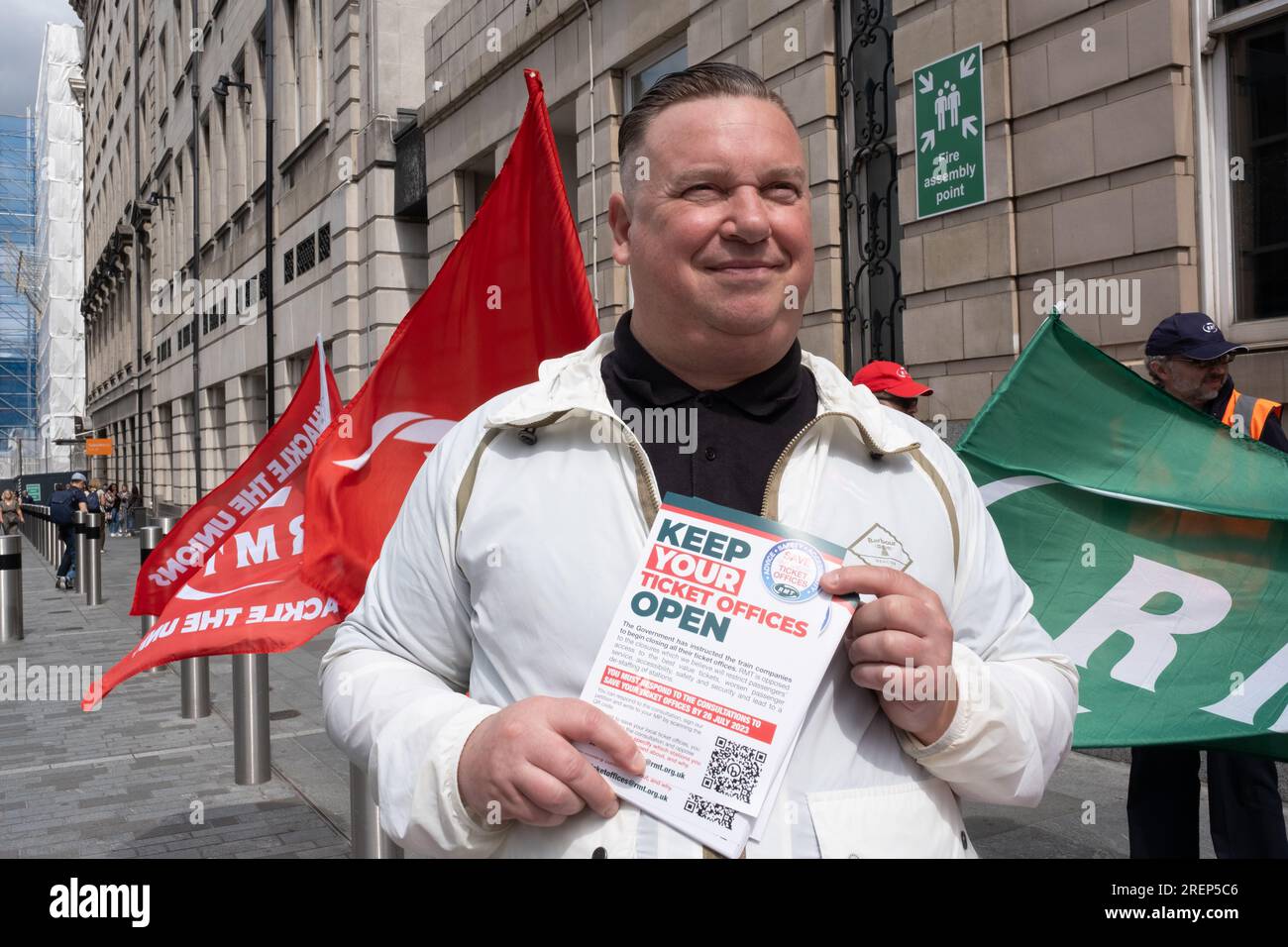Alex Gordon, RMT President, outside of Paddington Station, London Stock ...