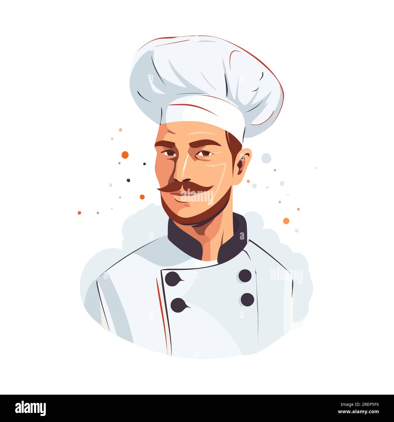 Chef logo design. Abstract drawing chef, cook or baker logo icon. Cute ...