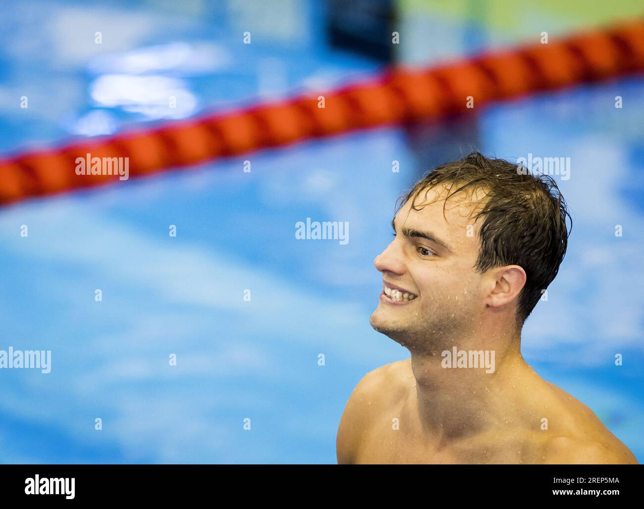 FUKUOKA - Nyls Korstanje after the final of the 100 butterfly men on ...