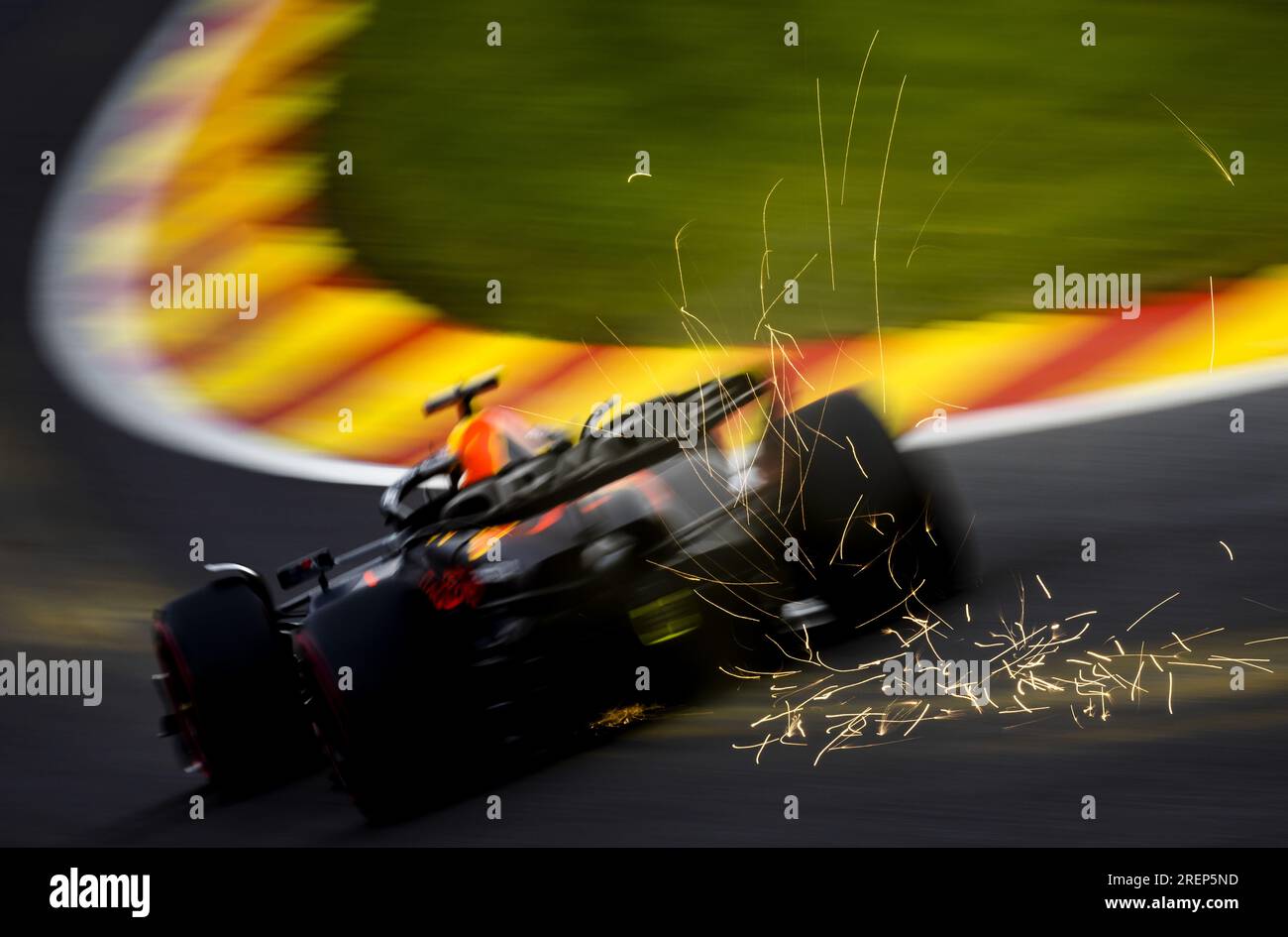 SPA - Max Verstappen (Red Bull Racing) during the sprint shootout at the Circuit de Spa ...