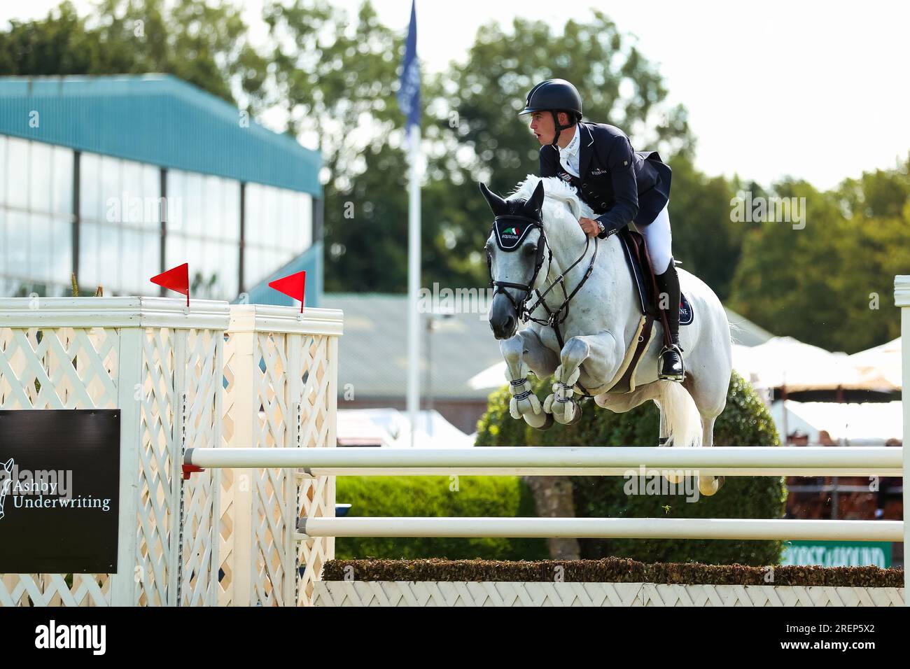 Great Britain’s Jack Whitaker in action on Equine America Valmy De La ...