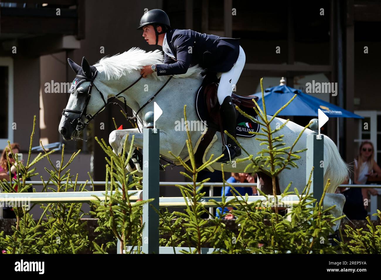 Great Britain’s Jack Whitaker in action on Equine America Valmy De La ...