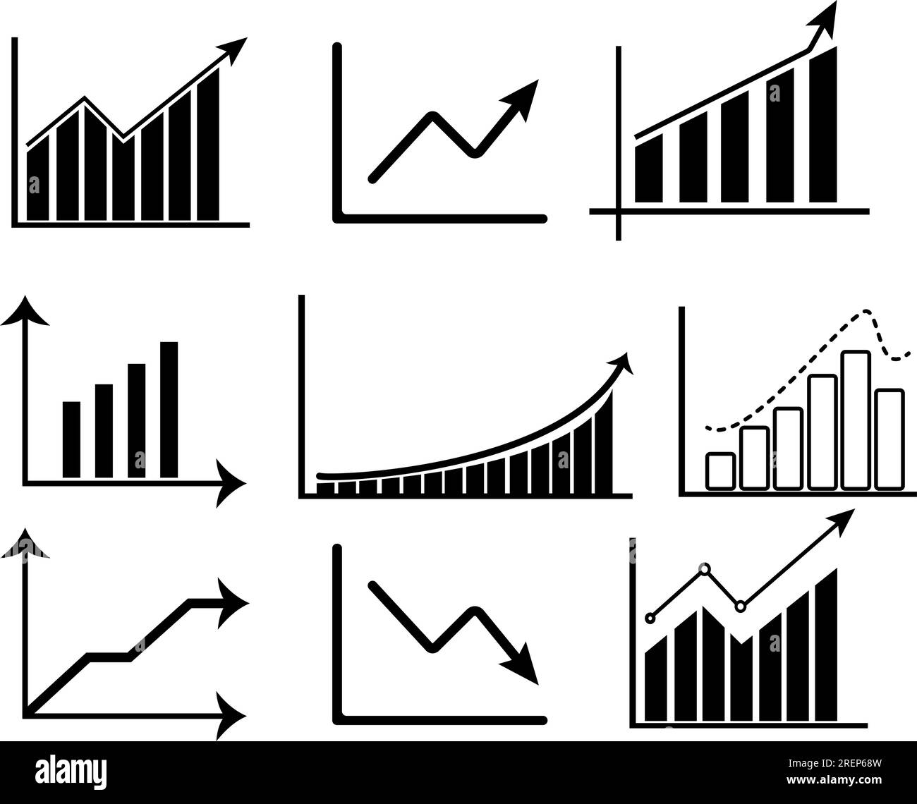 Graph diagram pie chart Black and White Stock Photos & Images - Alamy