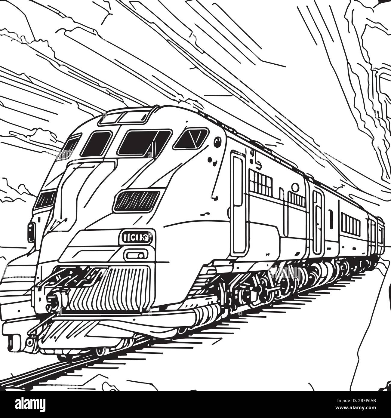 Modern Train Clip Art