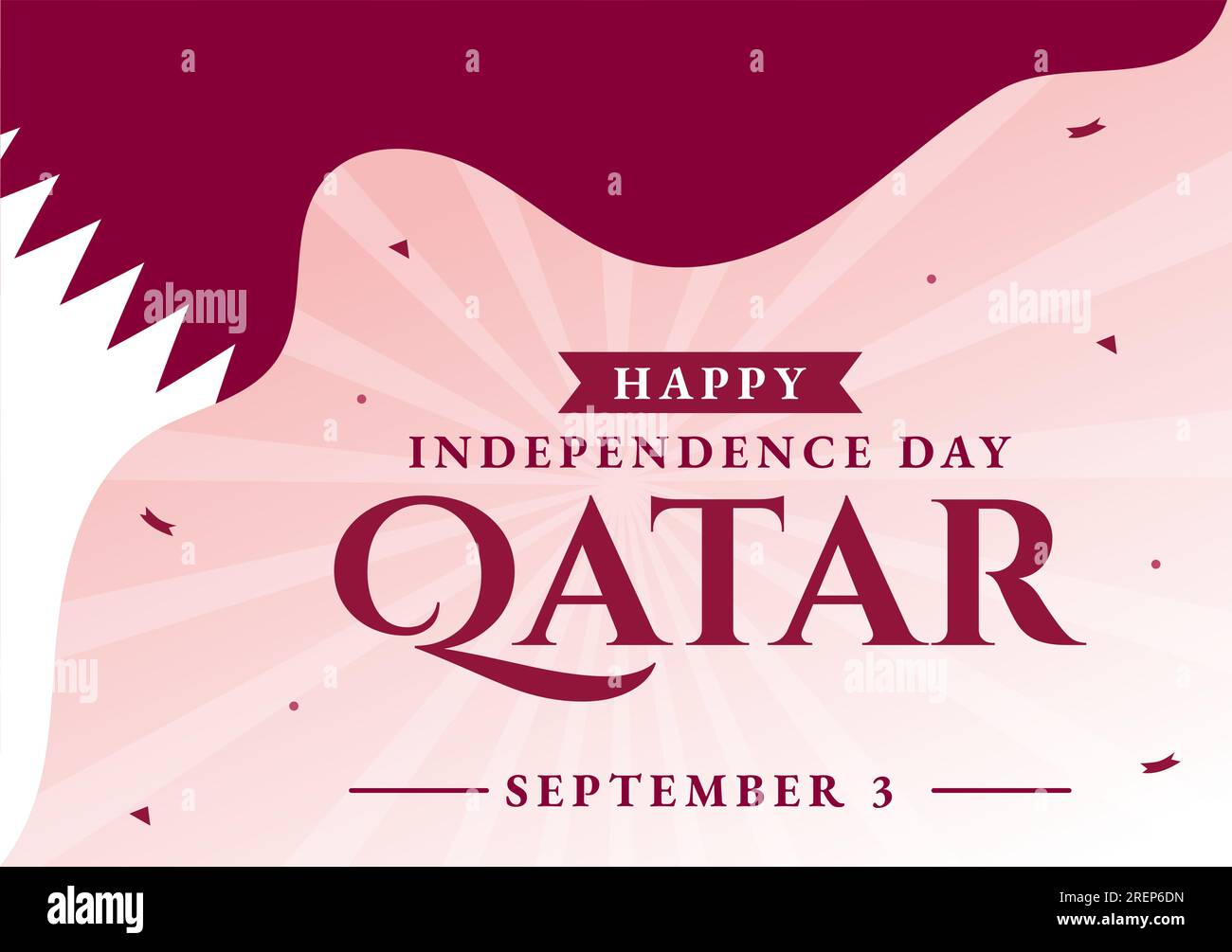 Happy Qatar Independence Day Vector Illustration on 3 September with ...
