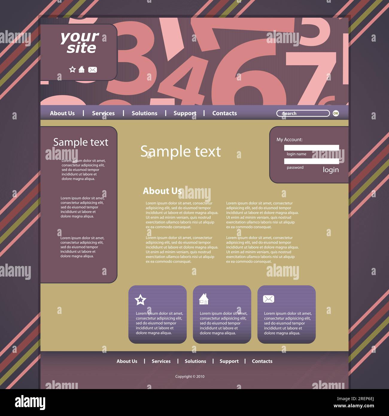 Template layout search document Stock Vector Images - Alamy