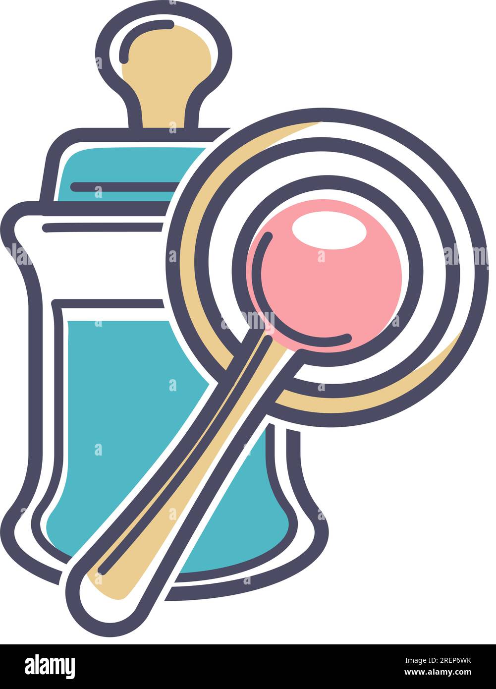 Bottle with milk for kid and rattle toy vector Stock Vector Image & Art ...