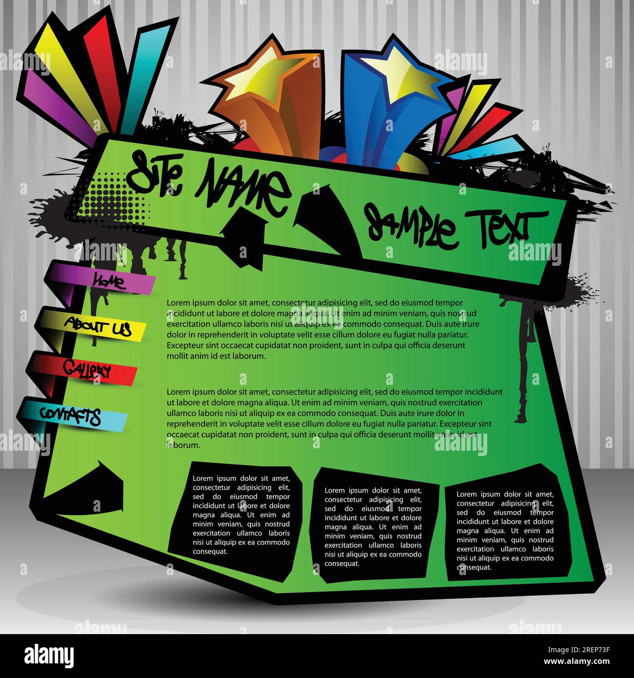 Website Template Vector Stock Vector Image & Art - Alamy