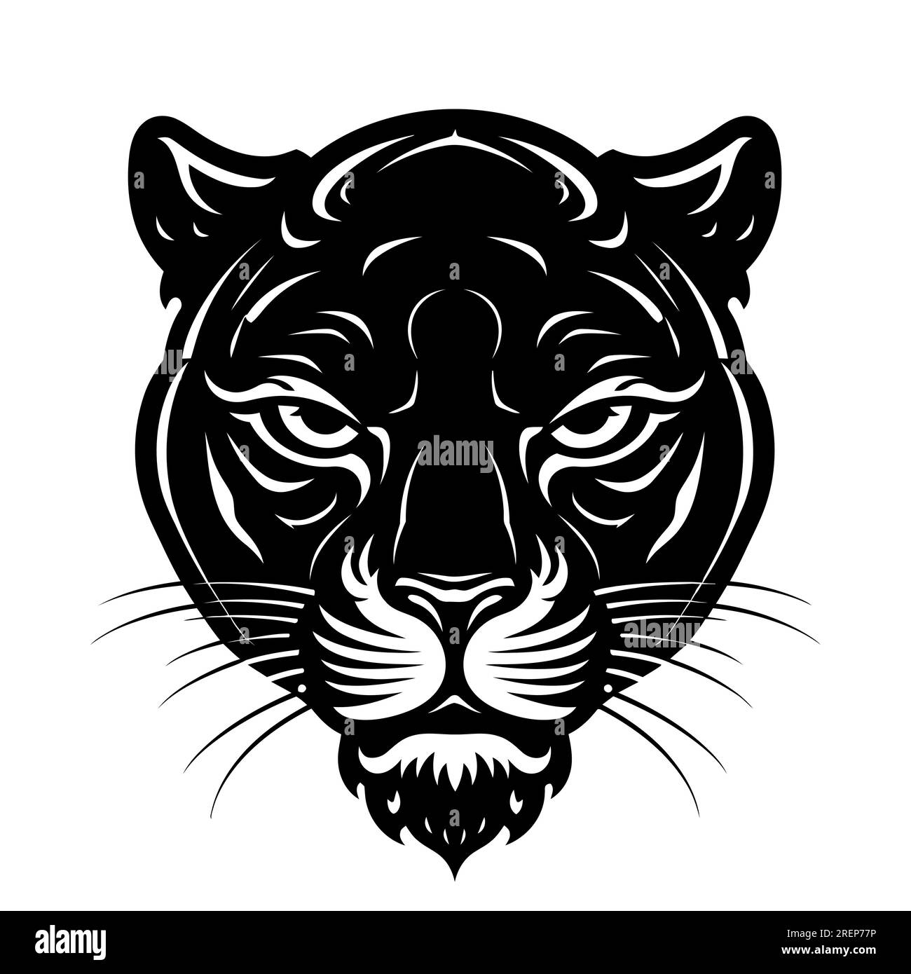 Panther head logo design. Abstract drawing panther face. Cute panther ...