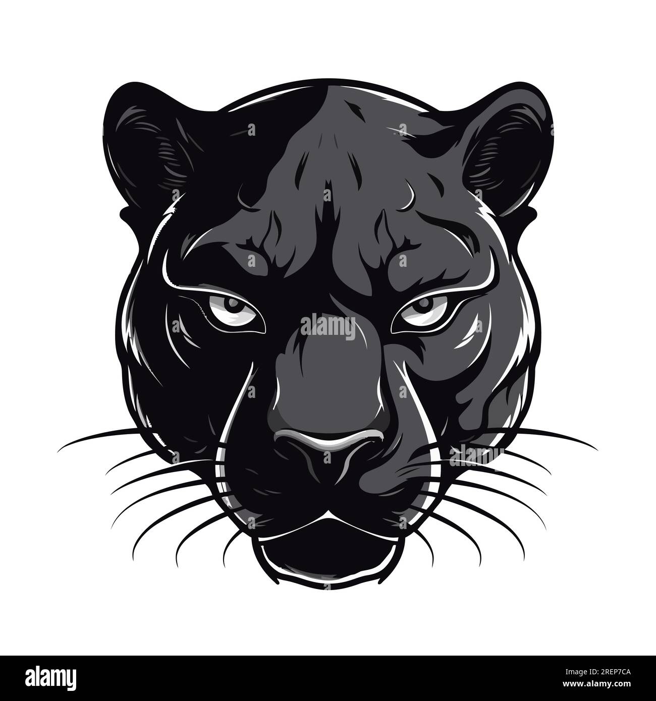 Panther head logo design. Abstract drawing panther face. Cute panther ...