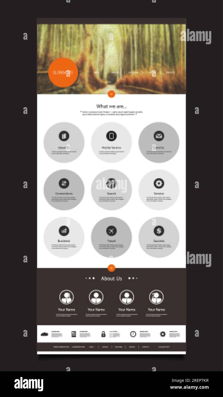 One Page Website Design Template for Your Business with Bamboo Forest ...