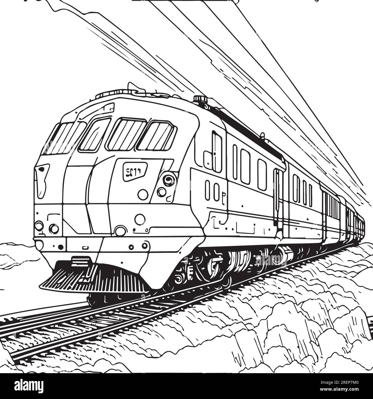 Draw train journey Black and White Stock Photos & Images - Alamy