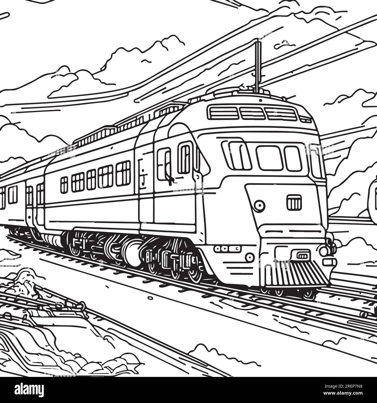 Draw train journey Black and White Stock Photos & Images - Alamy