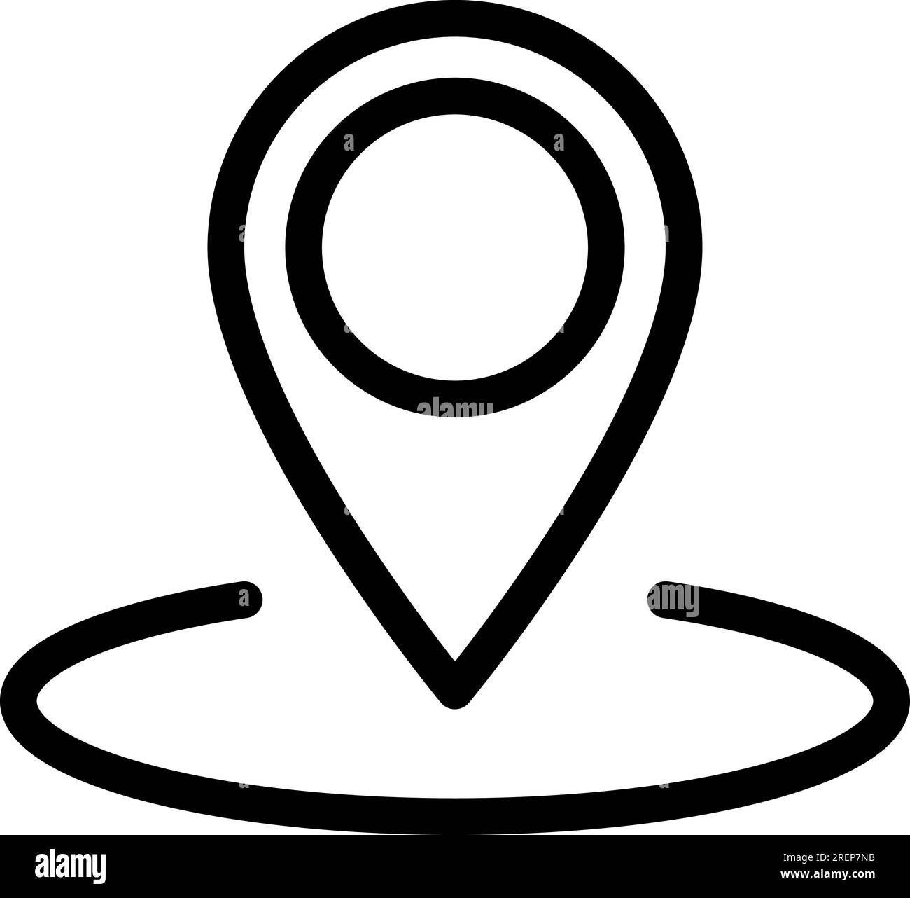 Linear icon of map pin point as a concept of navigation Stock Vector ...