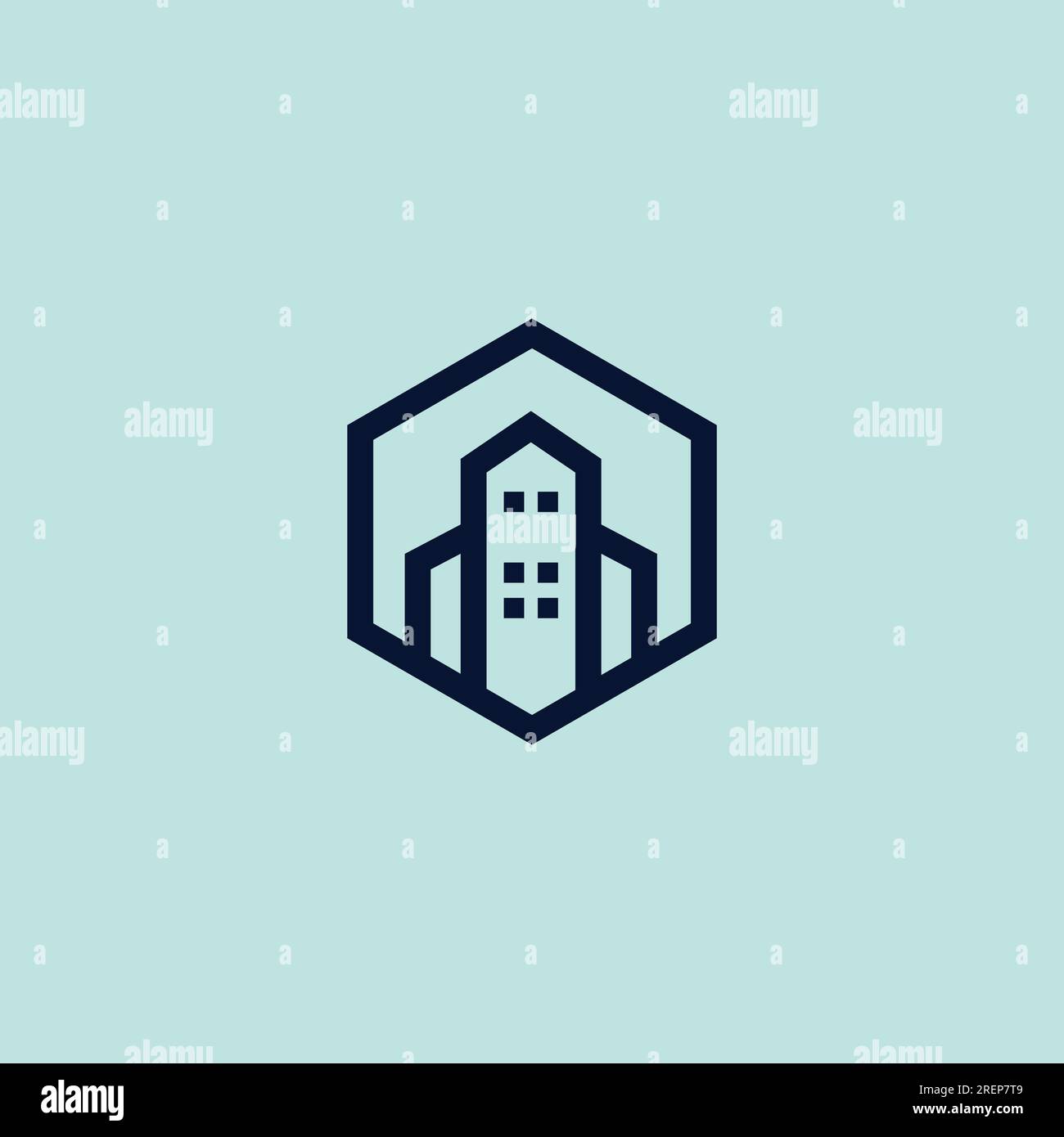 Hexagon home real estate Stock Vector Images - Alamy