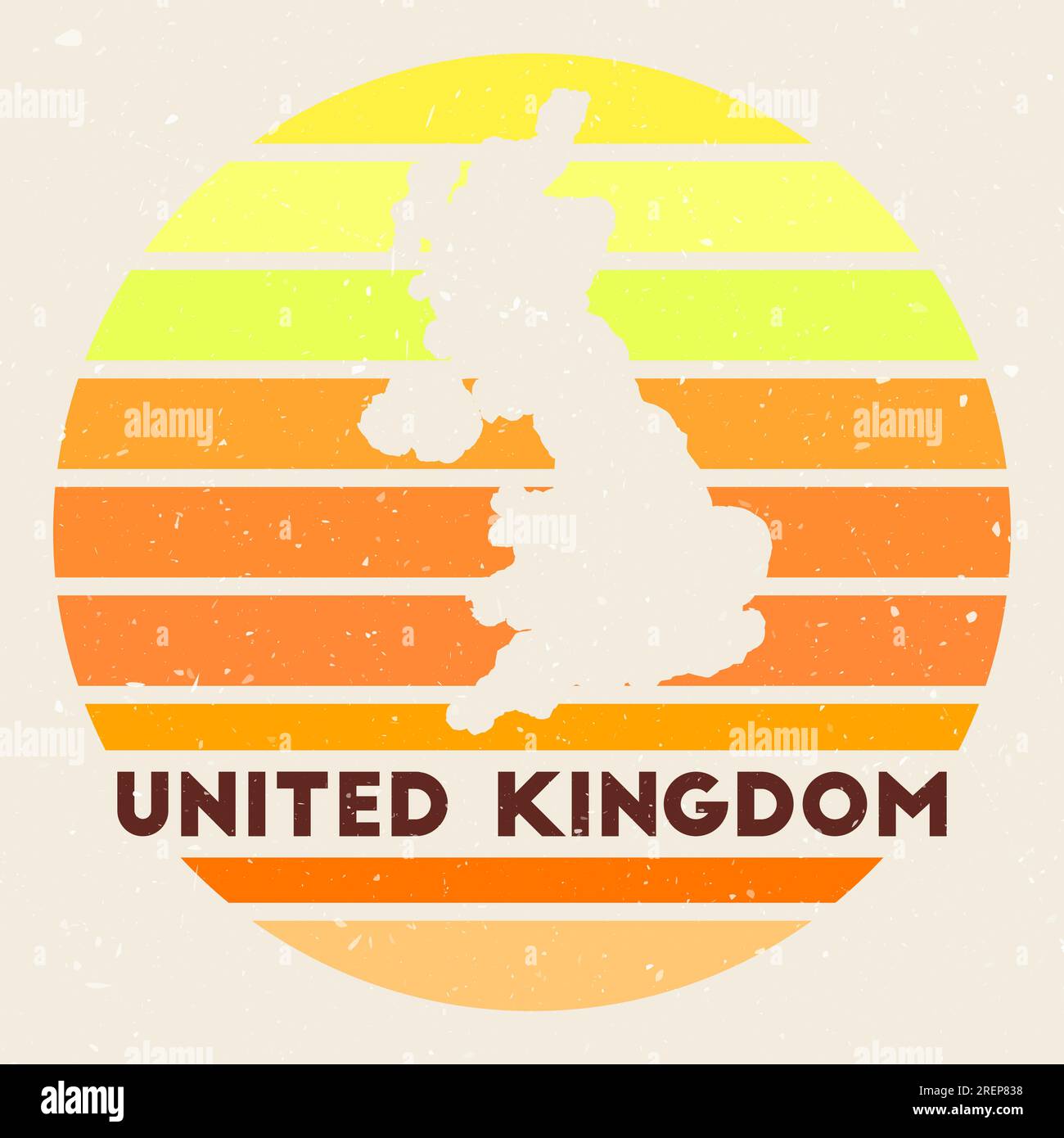 United Kingdom logo. Sign with the map of the country and colored ...