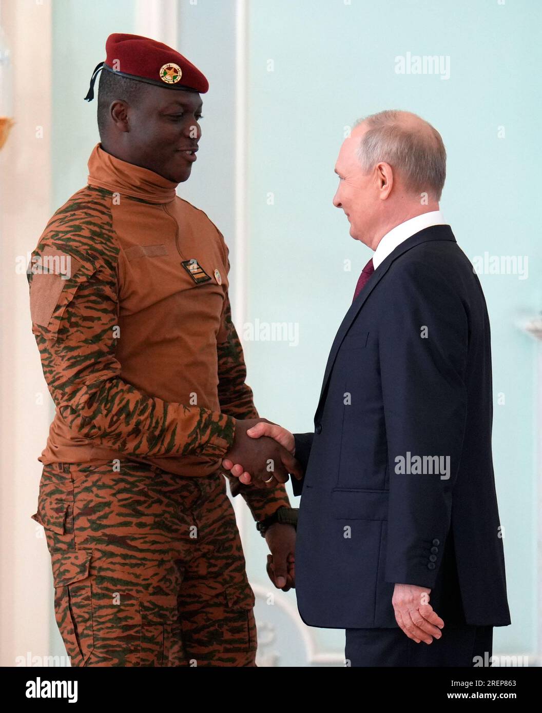 Russian President Vladimir Putin, right, and Interim President of ...