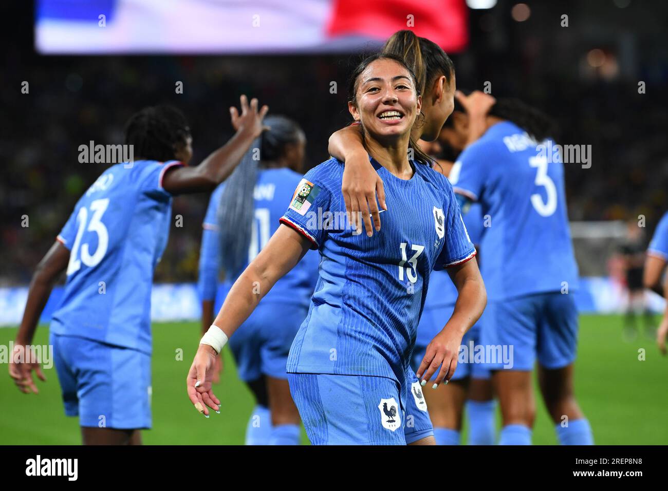 Brisbane, Australia. 29th July, 2023. Selma Bacha (left) and Maelle ...