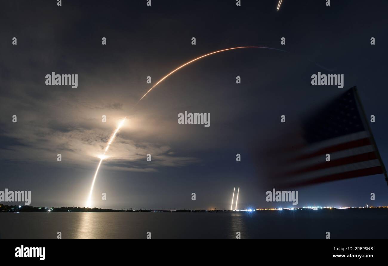 Kennedy Space Center, United States. 28th July, 2023. Timed exposure of ...