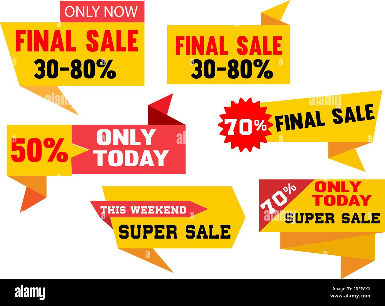 Final sale banners set, special offer. Isolated Vector illustration ...