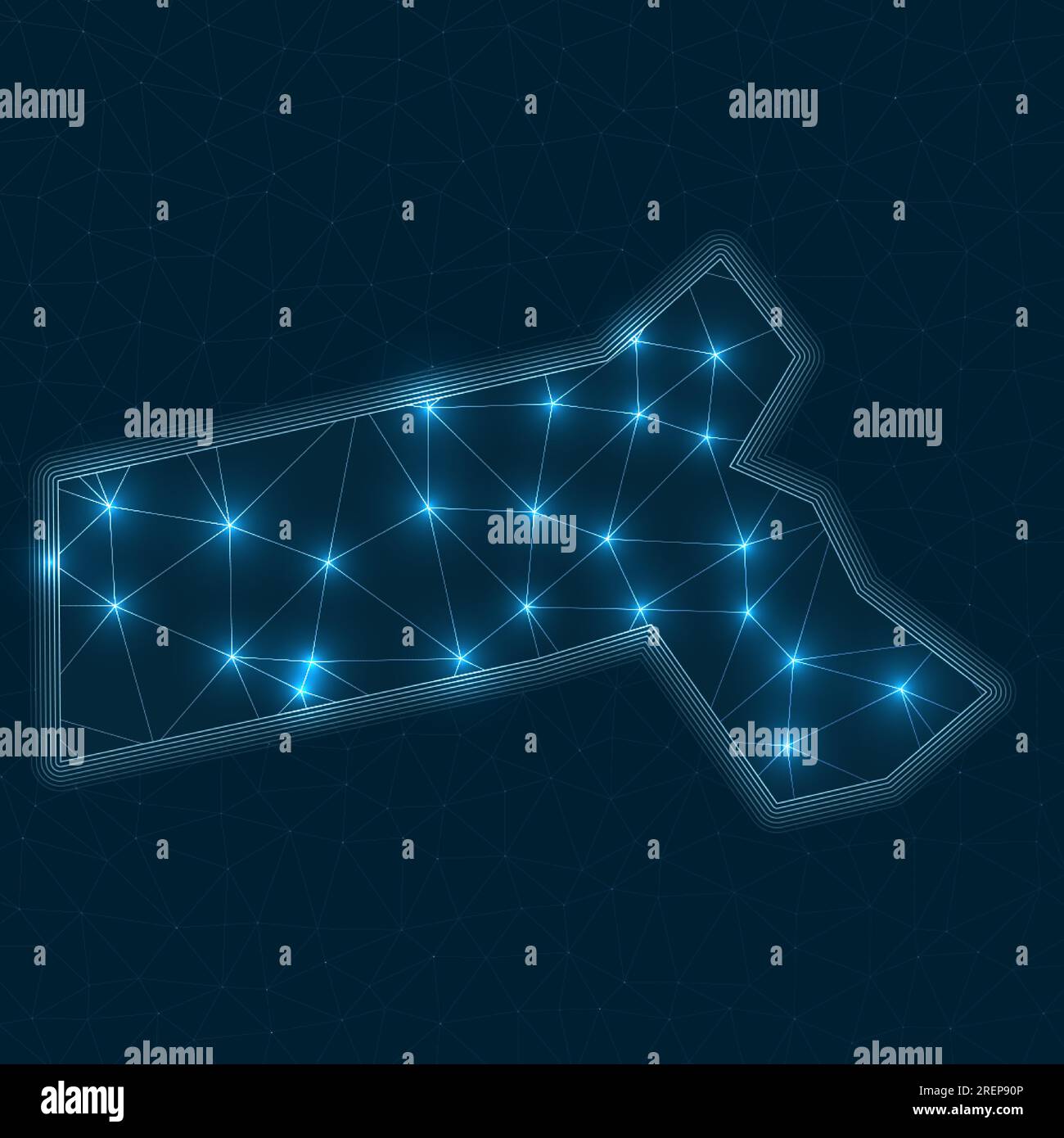 Massachusetts network map. Abstract geometric map of the US state ...